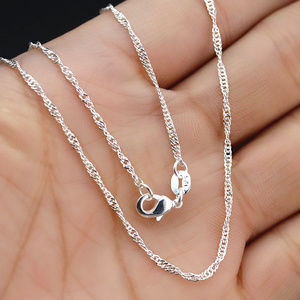 Jewelry | Silver Water Wave Chain Necklace 18 | Poshmark